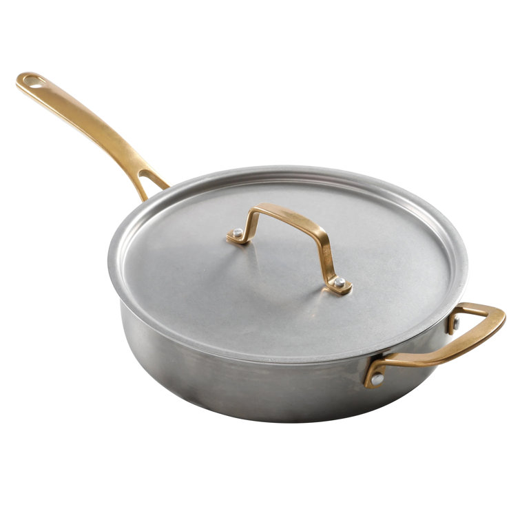 Martha Stewart Everyday 3.5 Quart Stainless Steel Saute Pan With Brass ...
