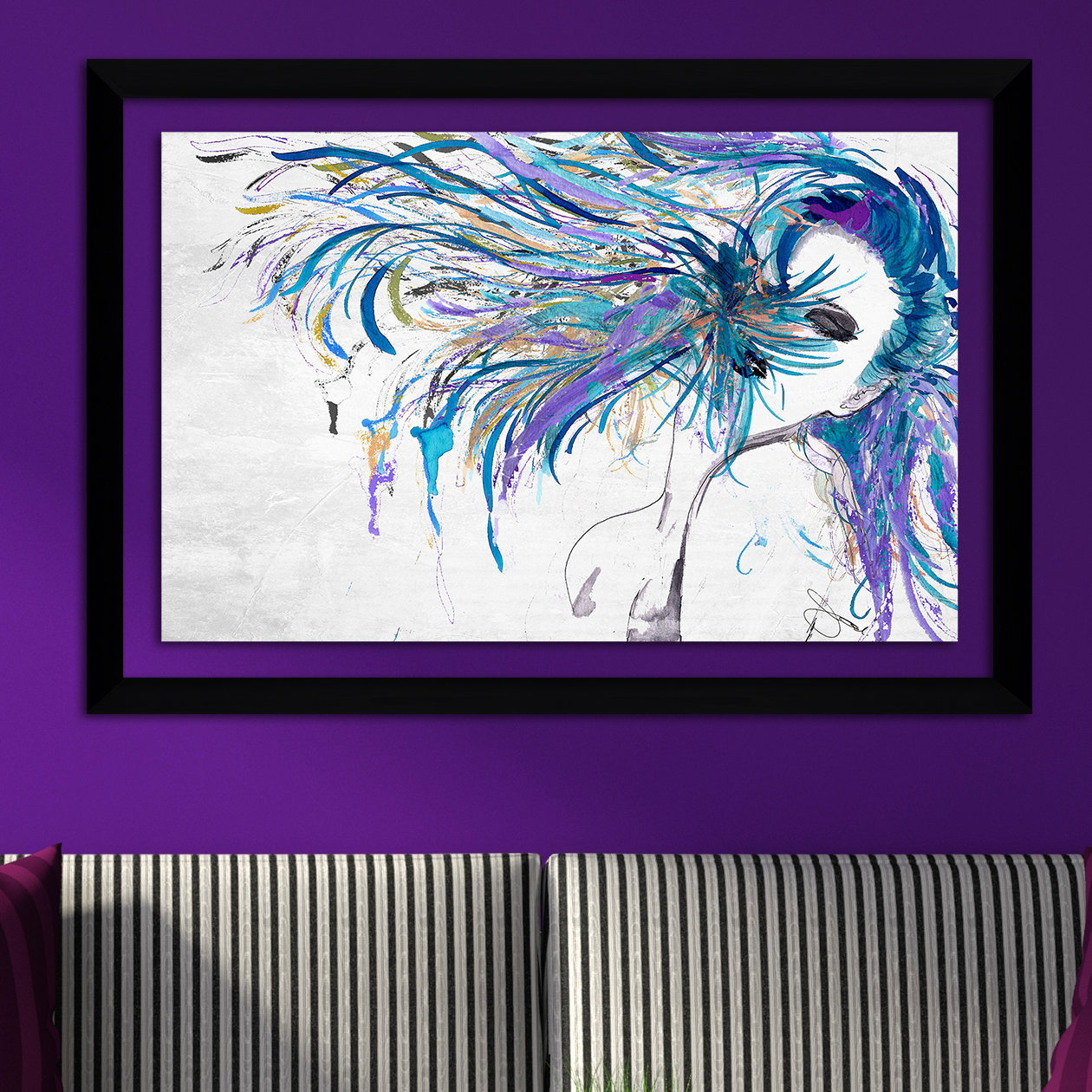 PicturePerfectInternational Blue Whip by BY Jodi - Picture Frame Print ...