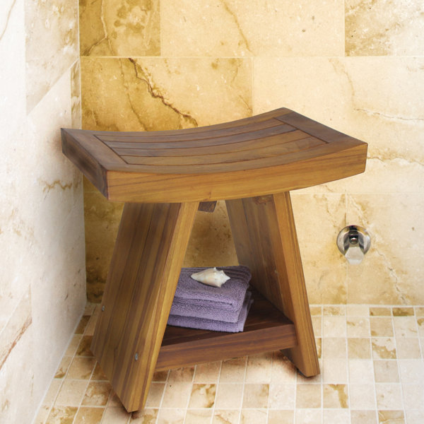 Union Rustic Banc de douche en teck de 18 po Dwyer et Commentaires ...