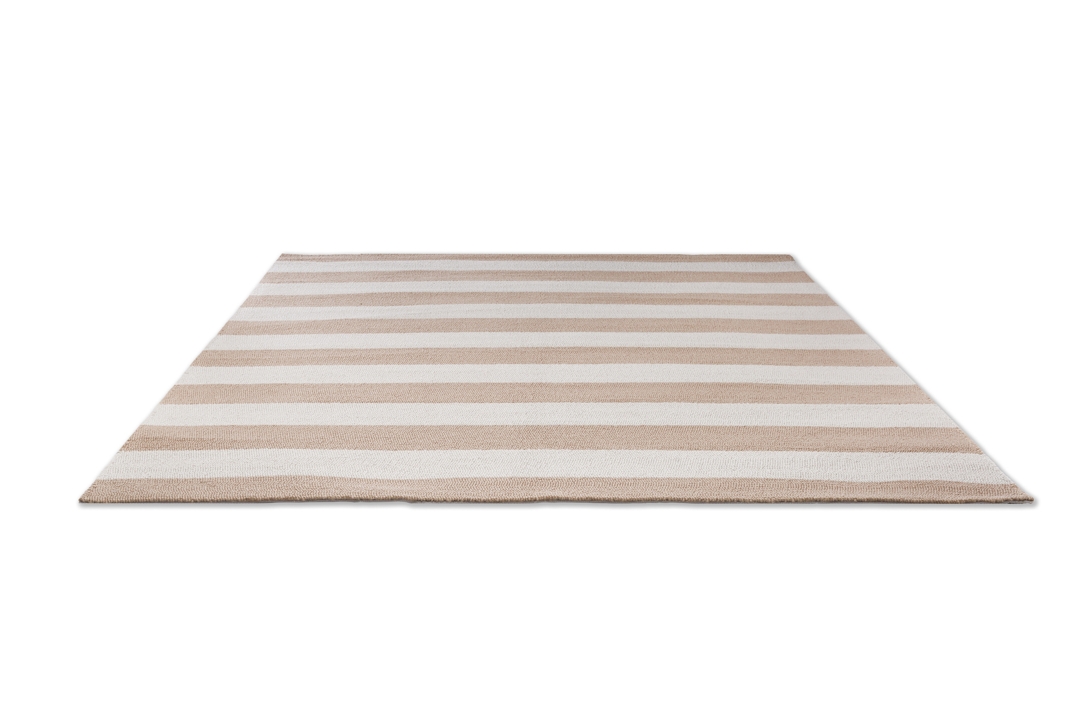 Laura Ashley Handmade Hand Hooked Performance Beige/White Rug | Wayfair
