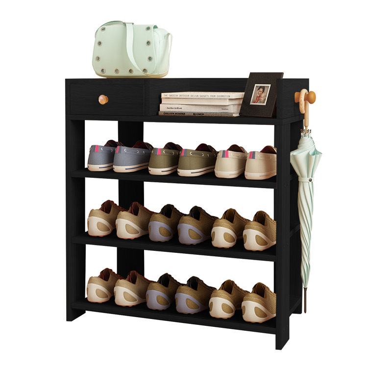 Red Barrel Studio® Wood MDF Board 9 Pair Shoe Rack & Reviews | Wayfair.ca