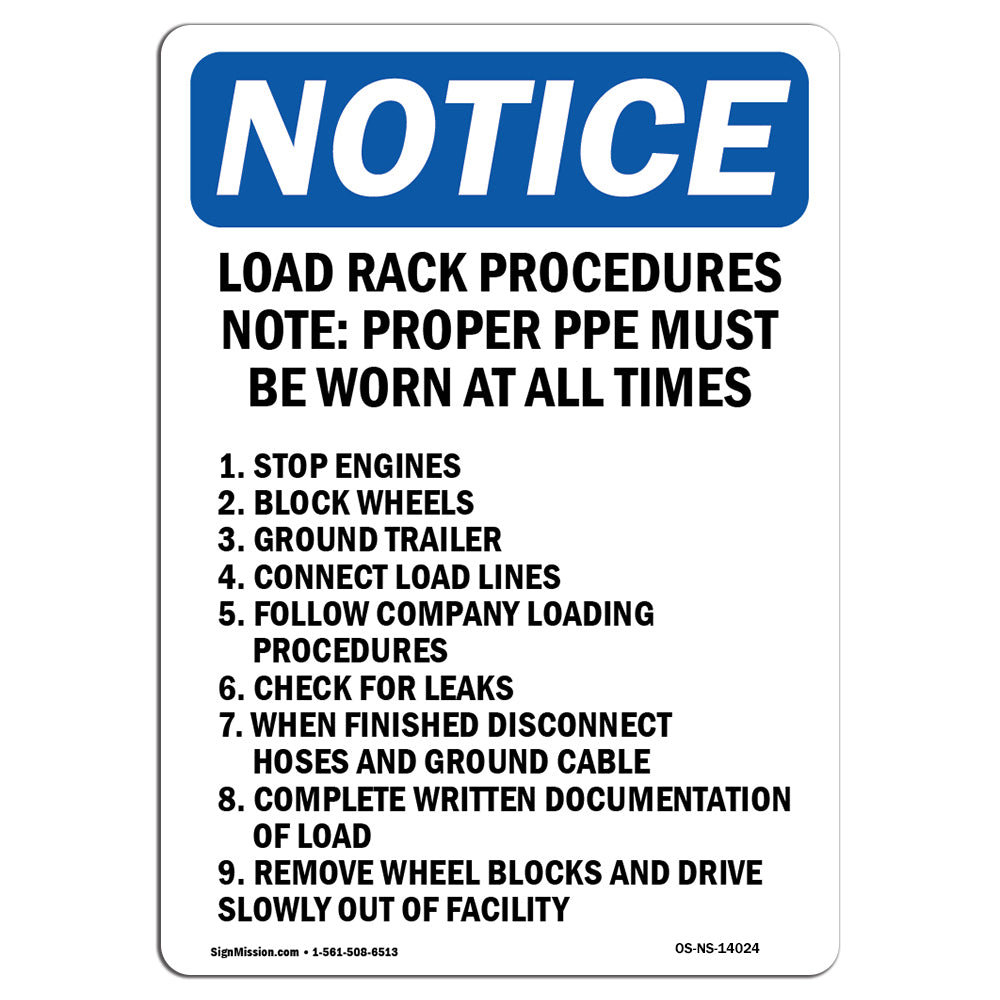 SignMission Load Rack Procedures Note Proper Sign | Wayfair