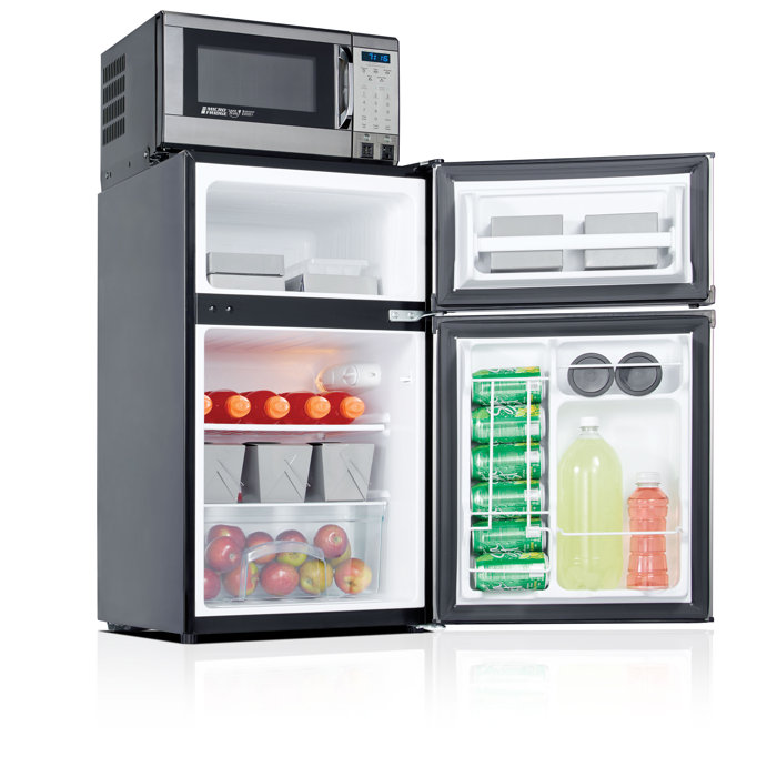 Microfridge Safe Plug 3.1 cu. ft. Freestanding Mini Fridge with Freezer ...