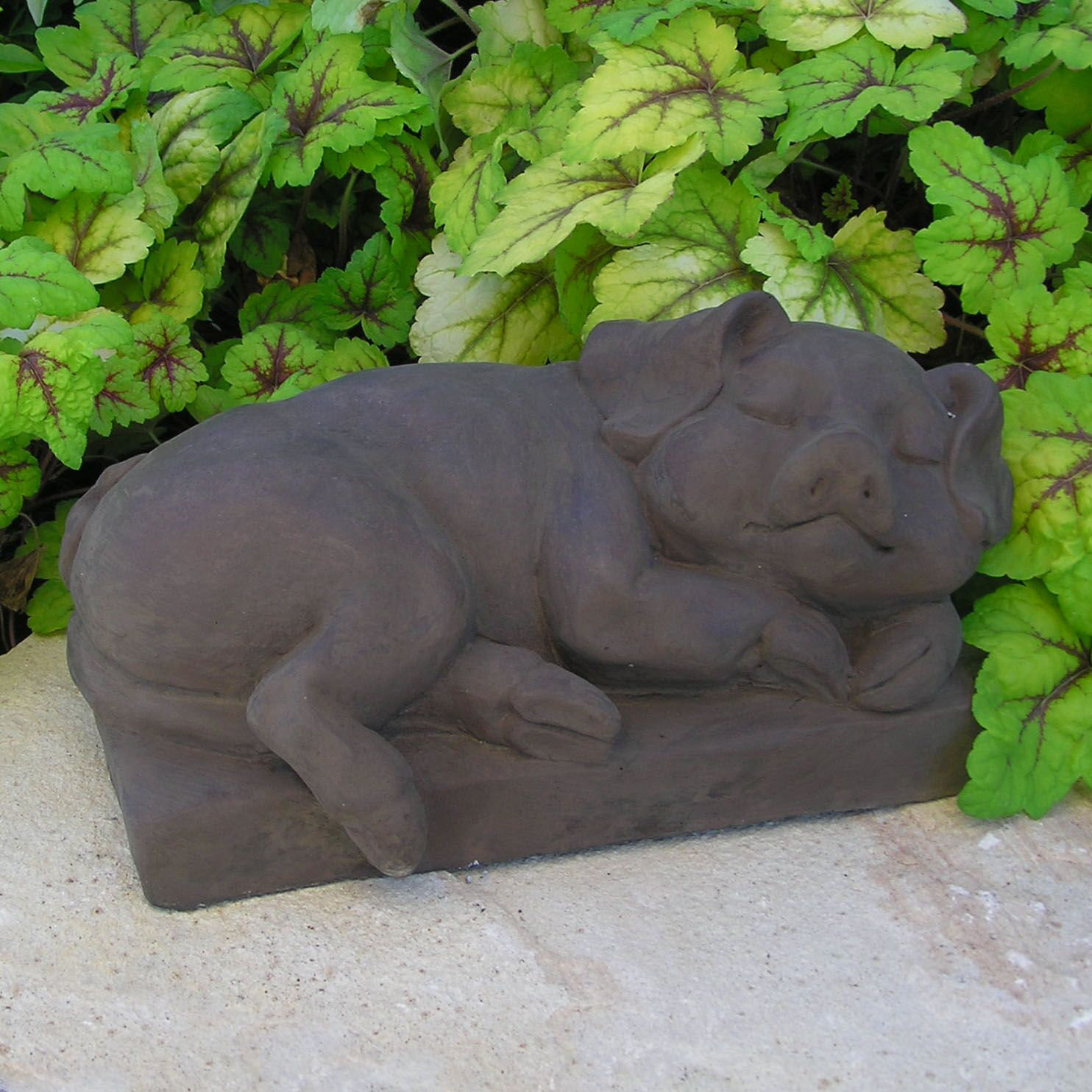 Nichols Bros. Stoneworks Sleeping Pig Statue | Wayfair