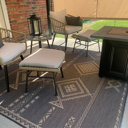 Wade Logan® Ingle Outdoor Ottoman with Cushion & Reviews | Wayfair