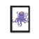 Highland Dunes Purple Octopus Framed Print | Wayfair.co.uk