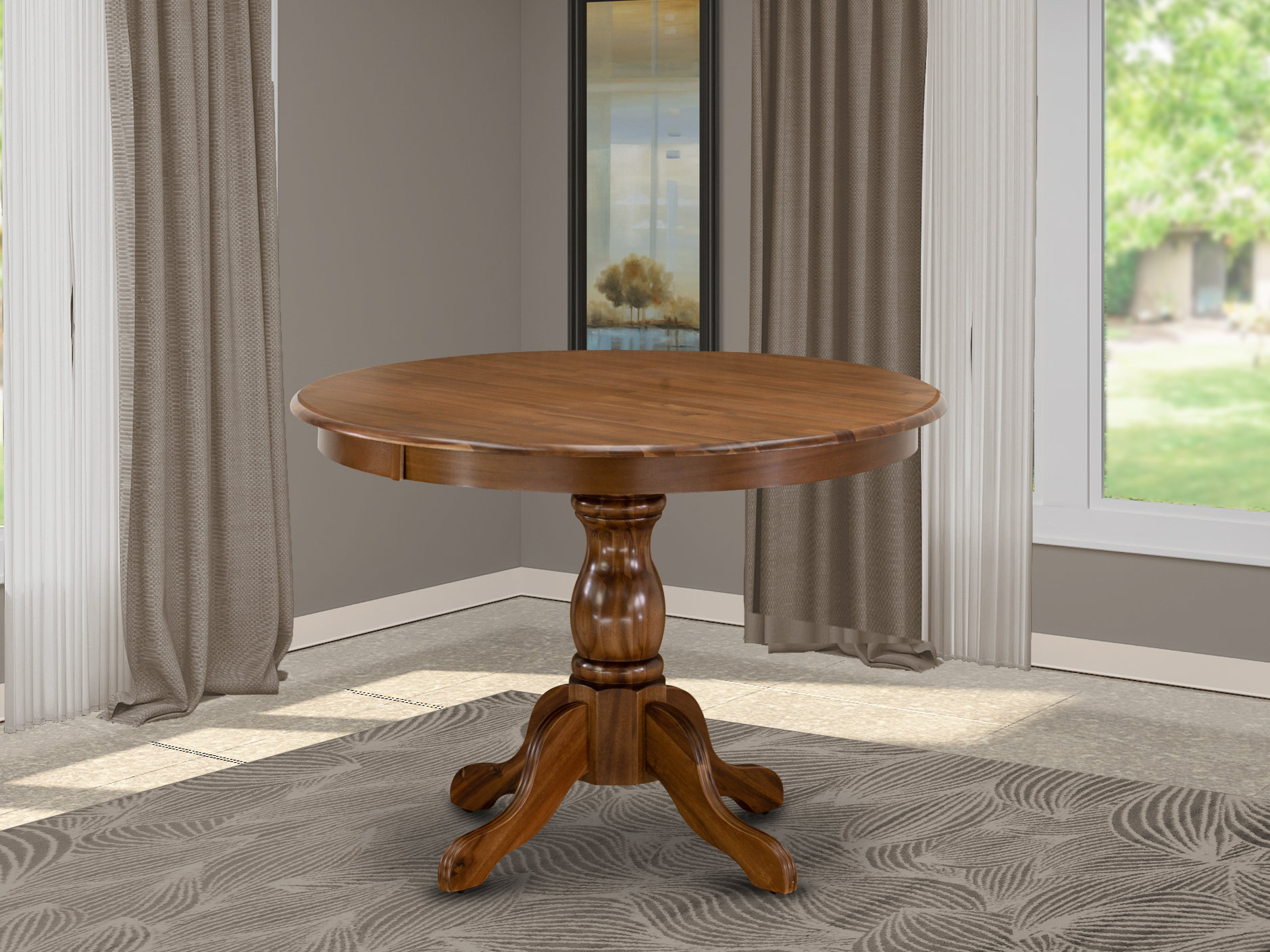 Alcott Hill® Devoe 42'' Solid Wood Pedestal Dining Table & Reviews ...