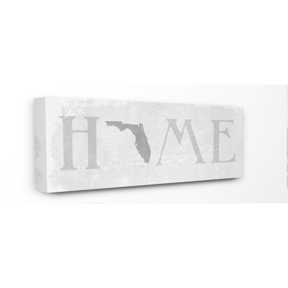 Ebern Designs Florida Home State Map Neutral Textured Word Design ...