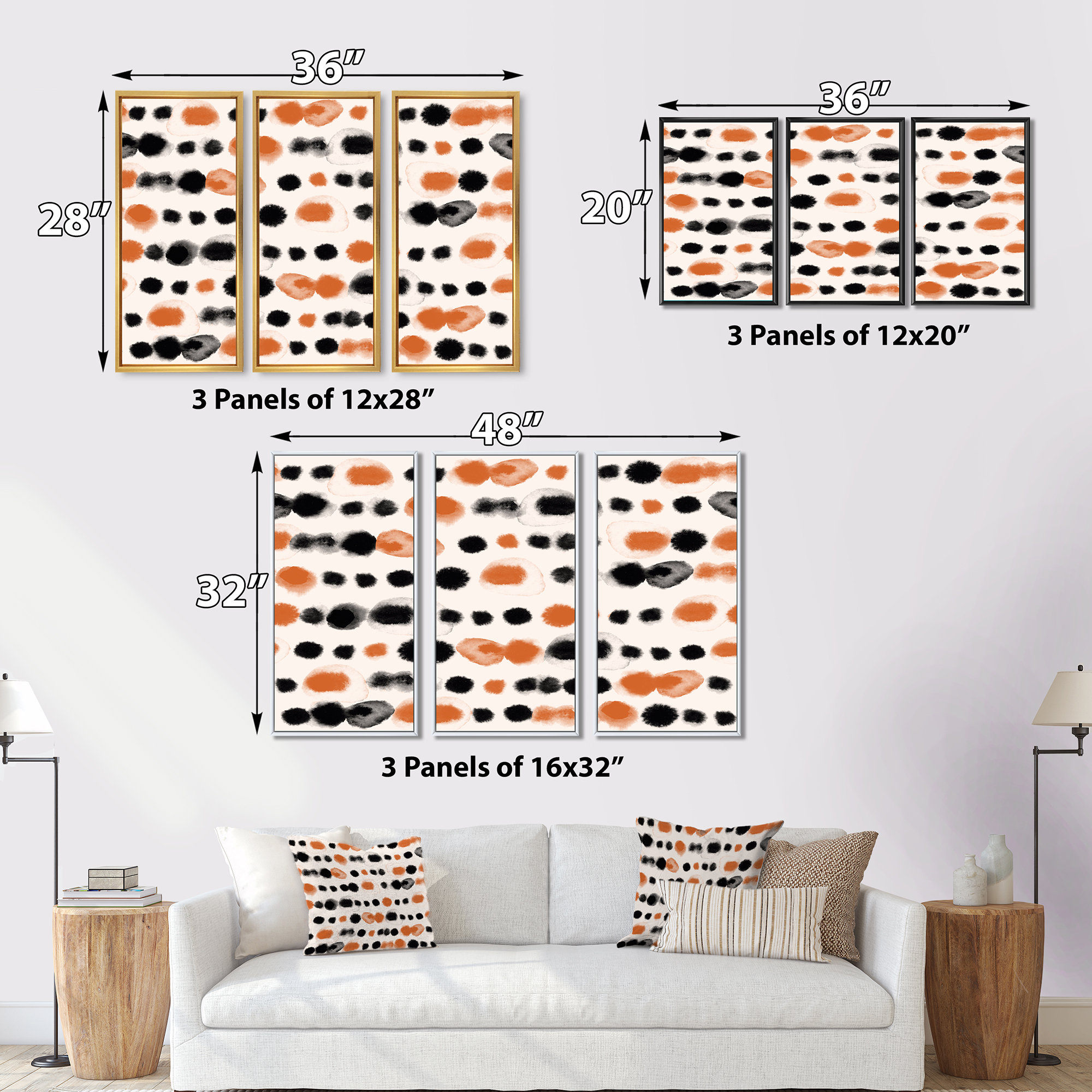 Wrought Studio Unknown - 3 Piece Floater Frame Painting on Canvas | Wayfair