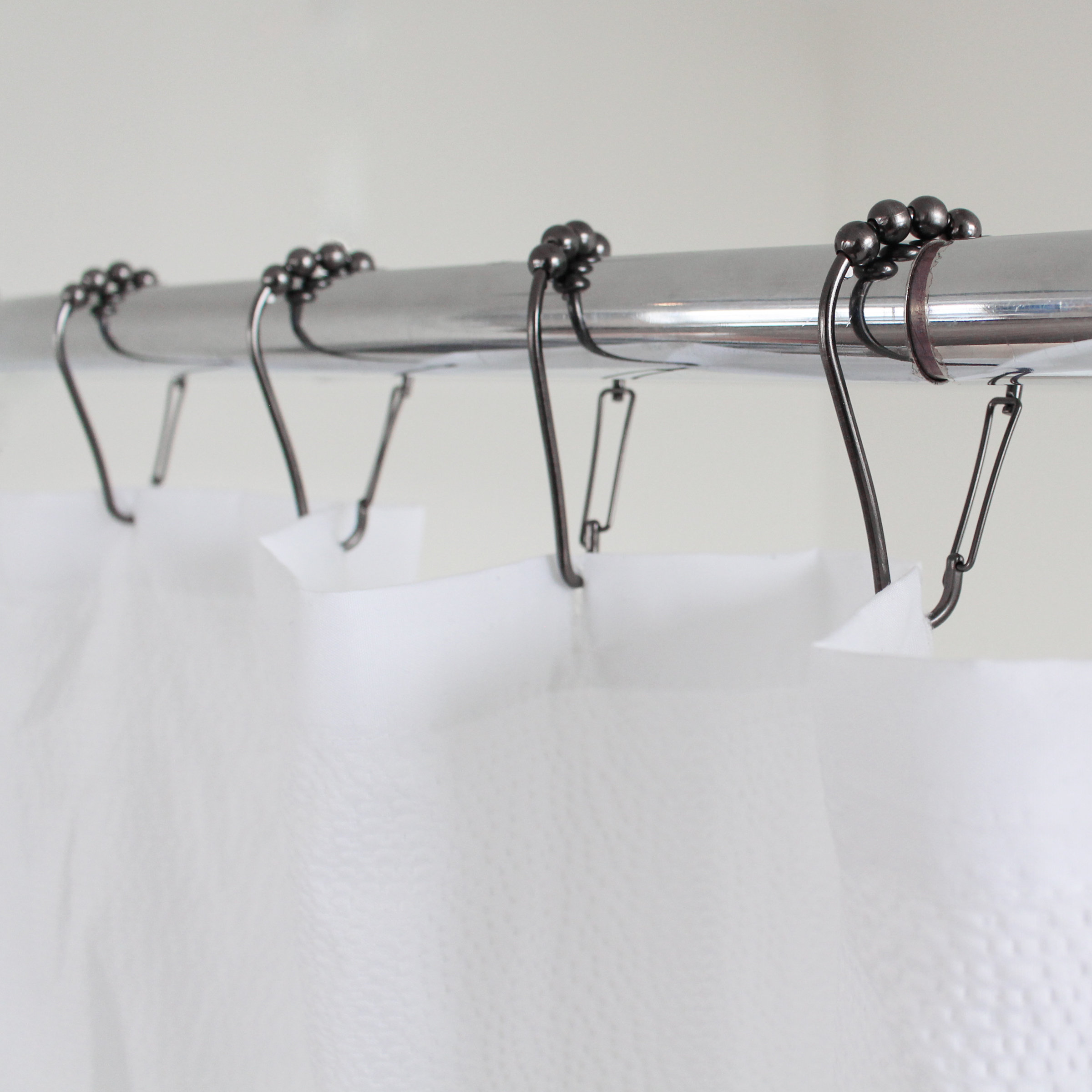 Splash Home Premium Spring Roller Shower Curtain Hooks & Reviews | Wayfair