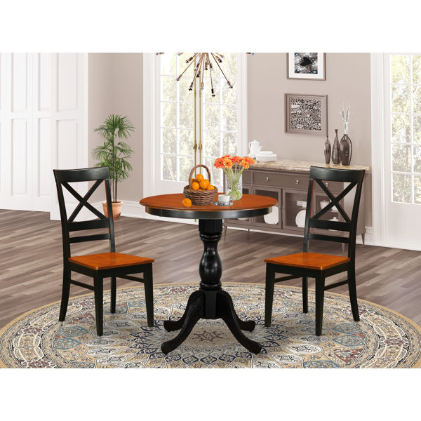 Alcott Hill® Adelo 2 - Person Solid Wood Dining Set | Wayfair