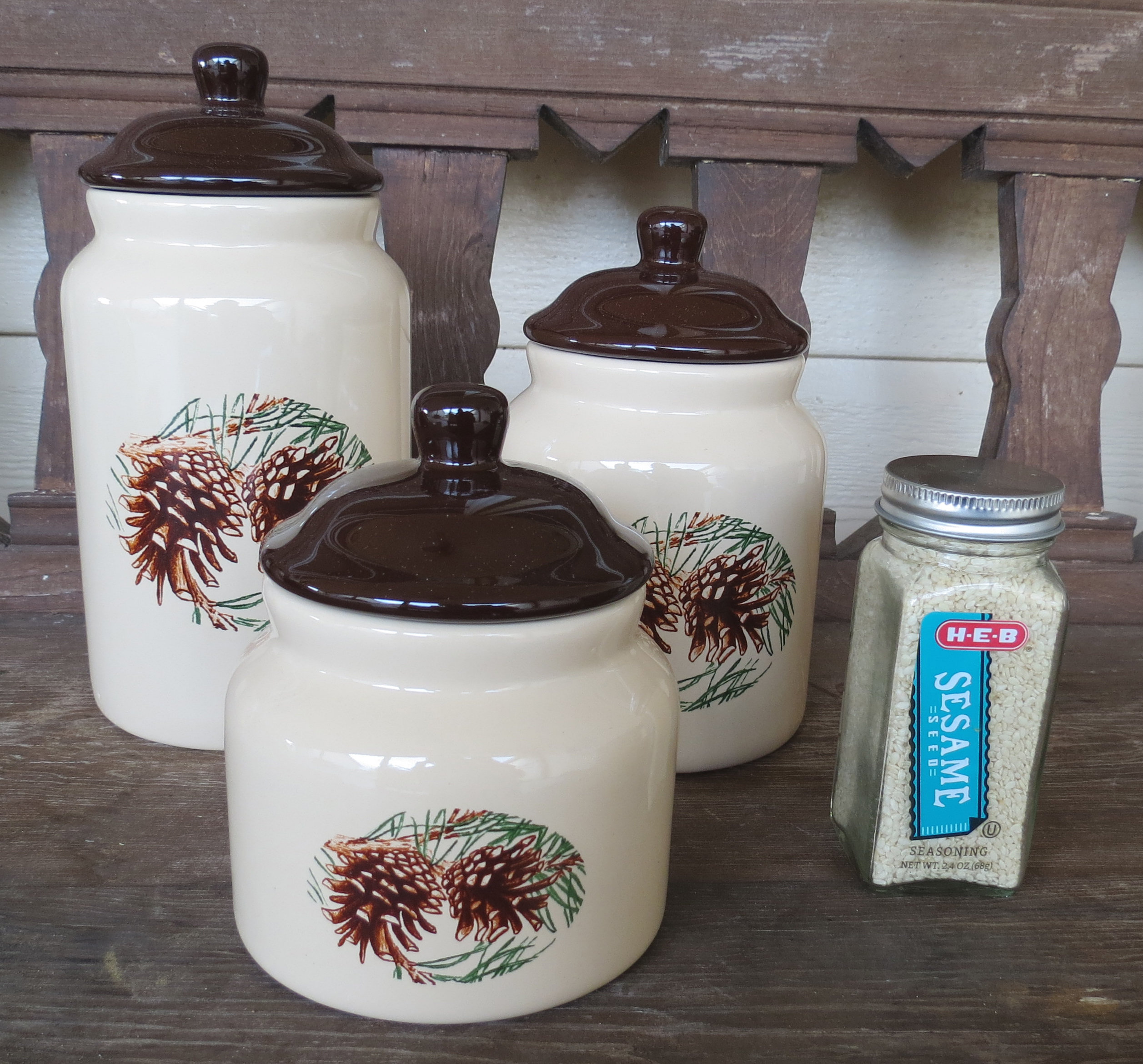 Millwood Pines Pine Cone 3 Piece Kitchen Canister Set & Reviews | Wayfair
