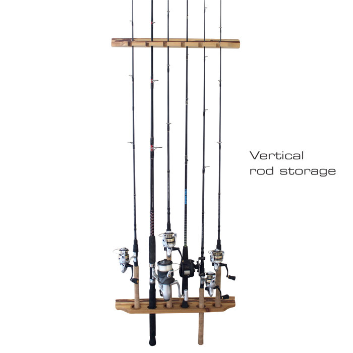 WFX Utility™ 2 Piece Fishing Rod Wall Mounted Fishing Rack & Reviews ...