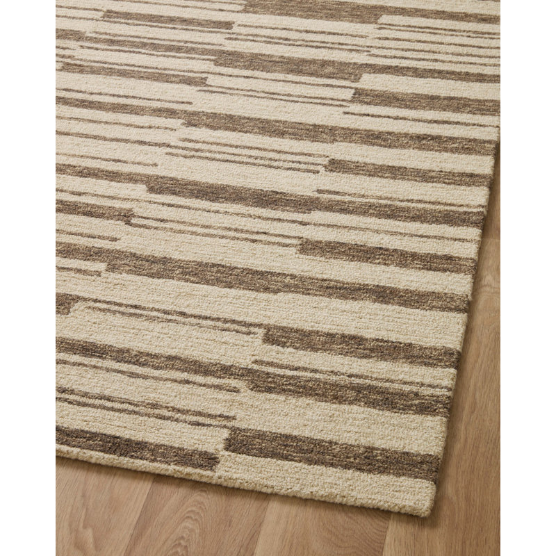 Chris Loves Julia x Loloi Polly Checkered Hand-tufted Beige/Tobacco ...