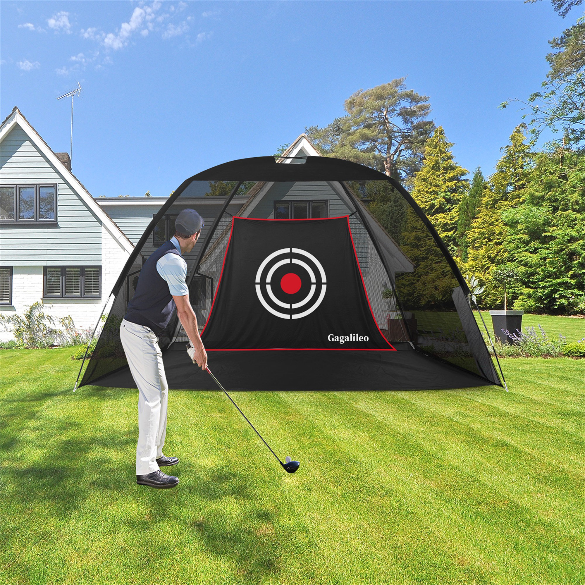 Galileo 12' X 7' Fabric Golf Practice Net with Carrying Case & Reviews ...