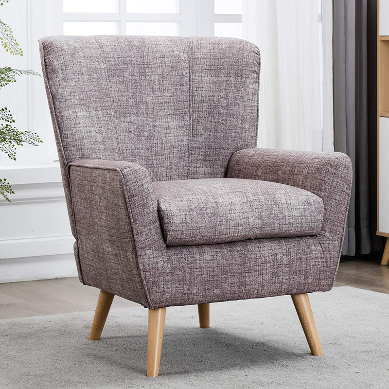 George Oliver Arm Chairs, Mid Century Modern Fabric Accent Chair, Grey ...