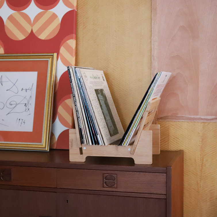 Rebrilliant Vinyl Record Album Stand Media Storage Storage Rack | Wayfair