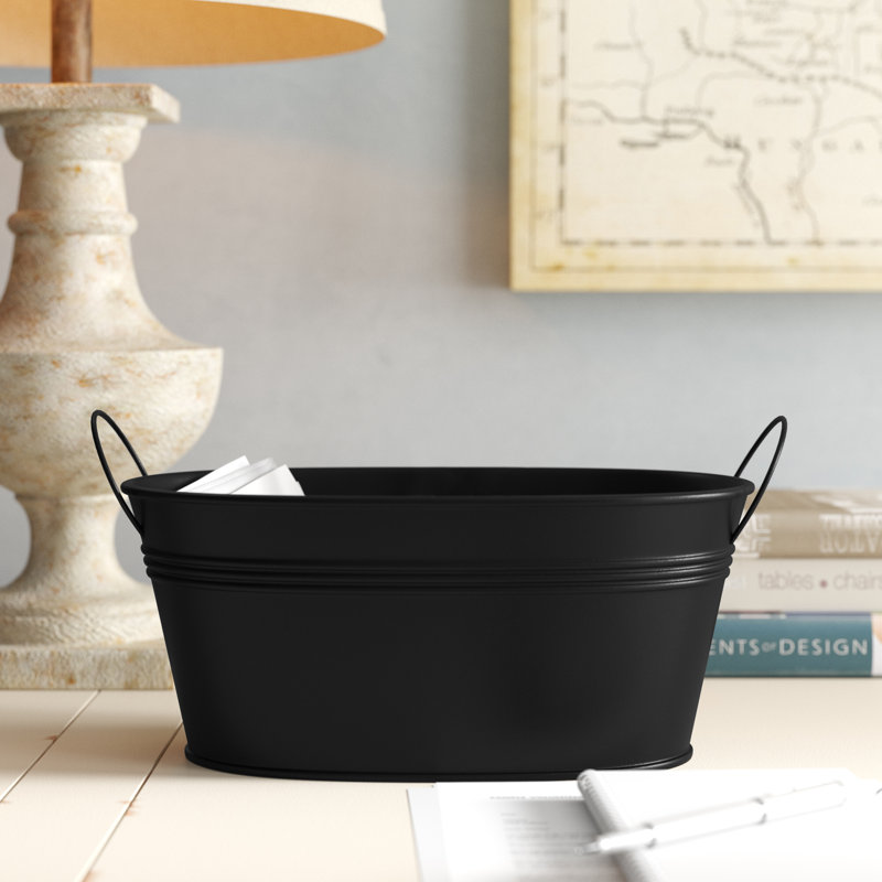 Laurel Foundry Modern Farmhouse Metal Bucket with Handles | Wayfair