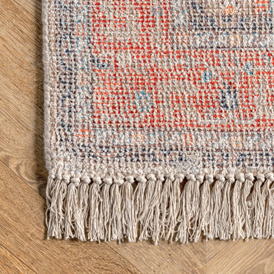 Bungalow Rose Vallarie Handmade Hand Hooked Pink Rug | Wayfair