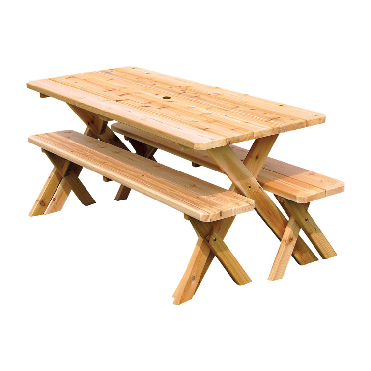Loon Peak® Guertin Rectangular Picnic Table | Wayfair