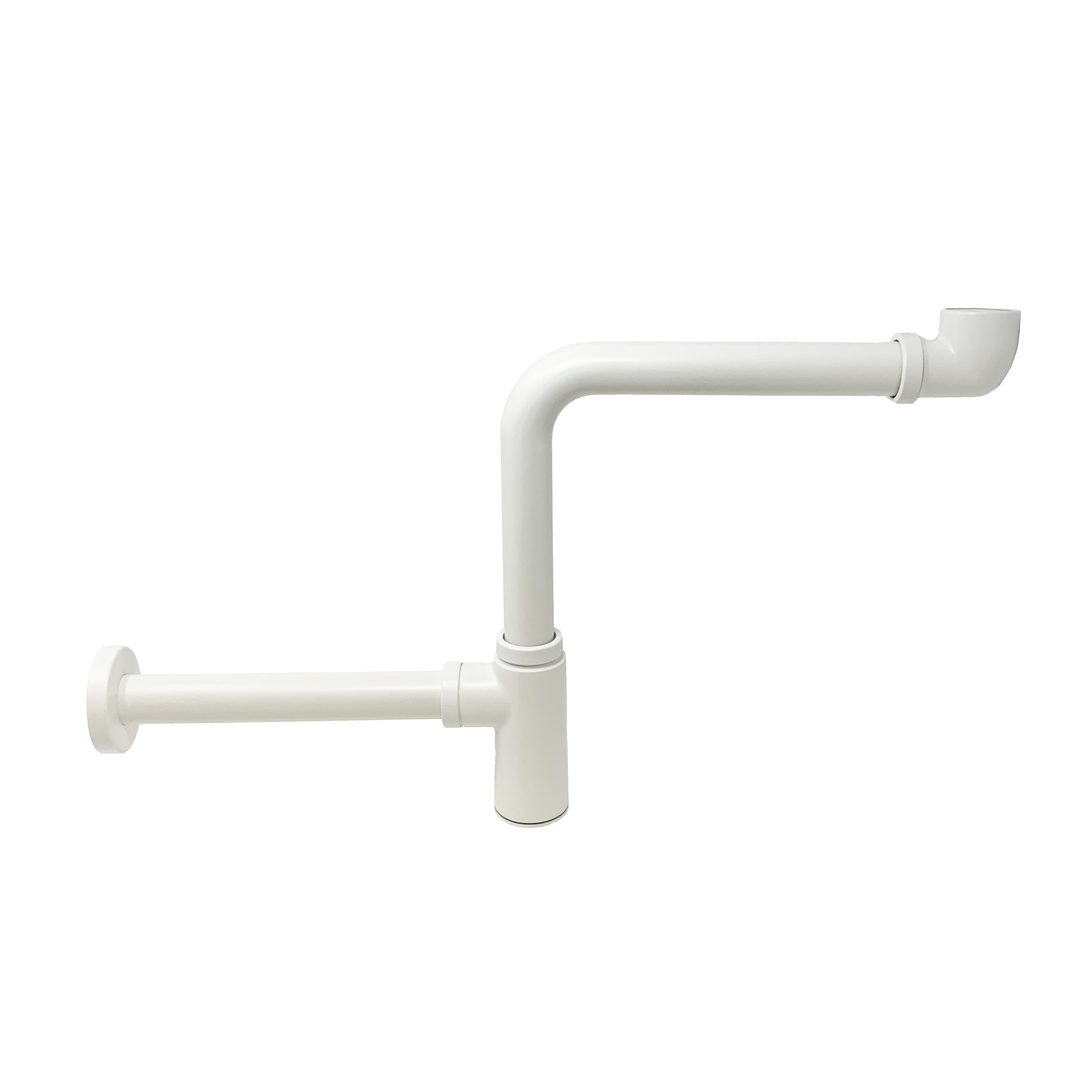 WS Bath Collections Space Saving Trap in Matte White | Wayfair