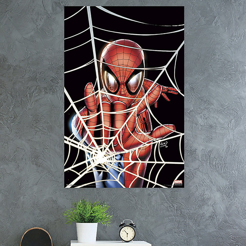 Trends International Spider-Man - Web Paper Print | Wayfair