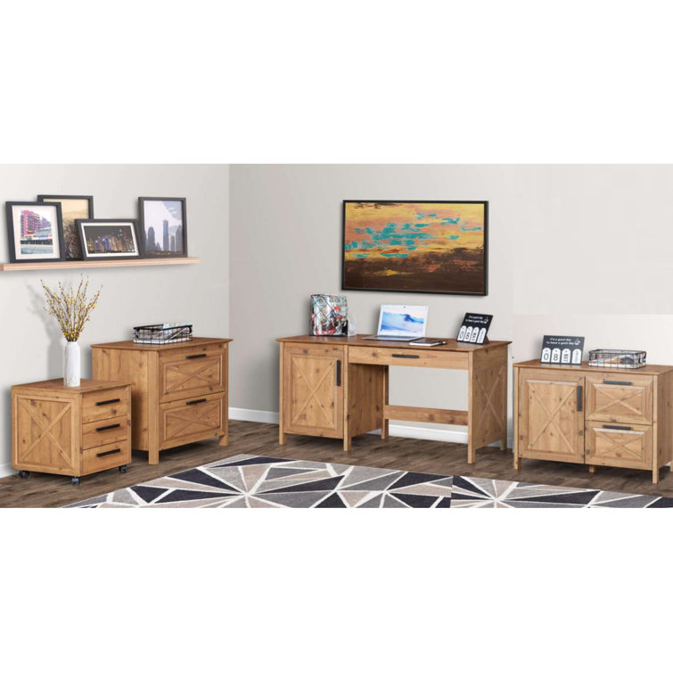 Laurel Foundry Modern Farmhouse Kelch 4 Piece Rectangular Computer Desk ...