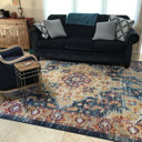 Bungalow Rose Dunnes Oriental Area Rug in Blue & Reviews | Wayfair