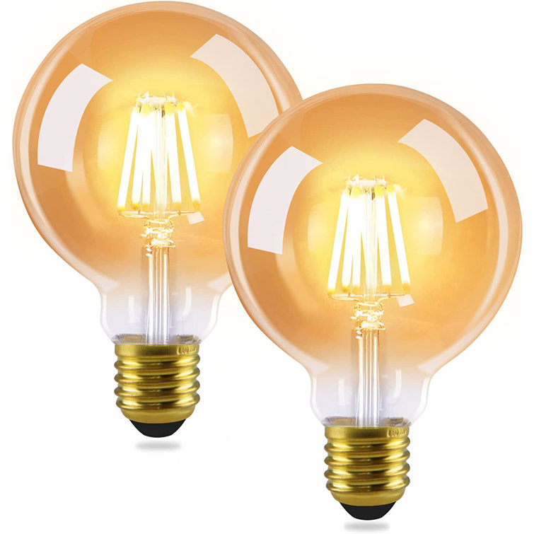 Symple Stuff 4W E27 LED Vintage Edison Globe Light Bulb Amber | Wayfair ...