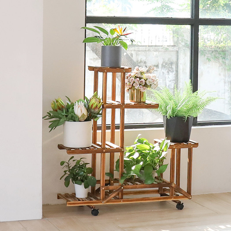 Millwood Pines Munos Free Form Multi-Tiered Plant Stand & Reviews | Wayfair