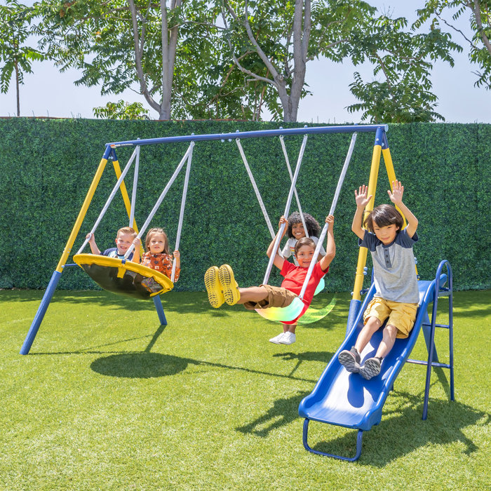 Sportspower Starlight Metal Swing Set with LED Light Up Swings and ...