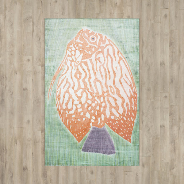 Bay Isle Home Korovia Handmade Hand-Knotted Viscose Orange Rug | Wayfair