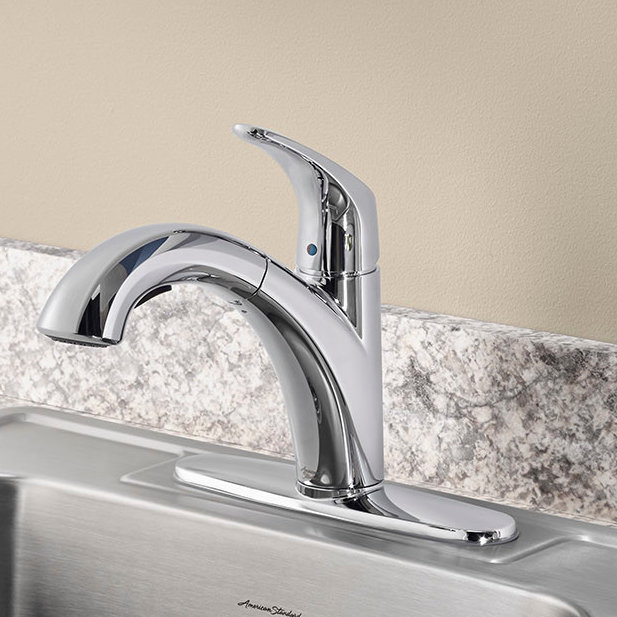 American Standard Colony Pro Pull Out Single Handle Kitchen Faucet ...