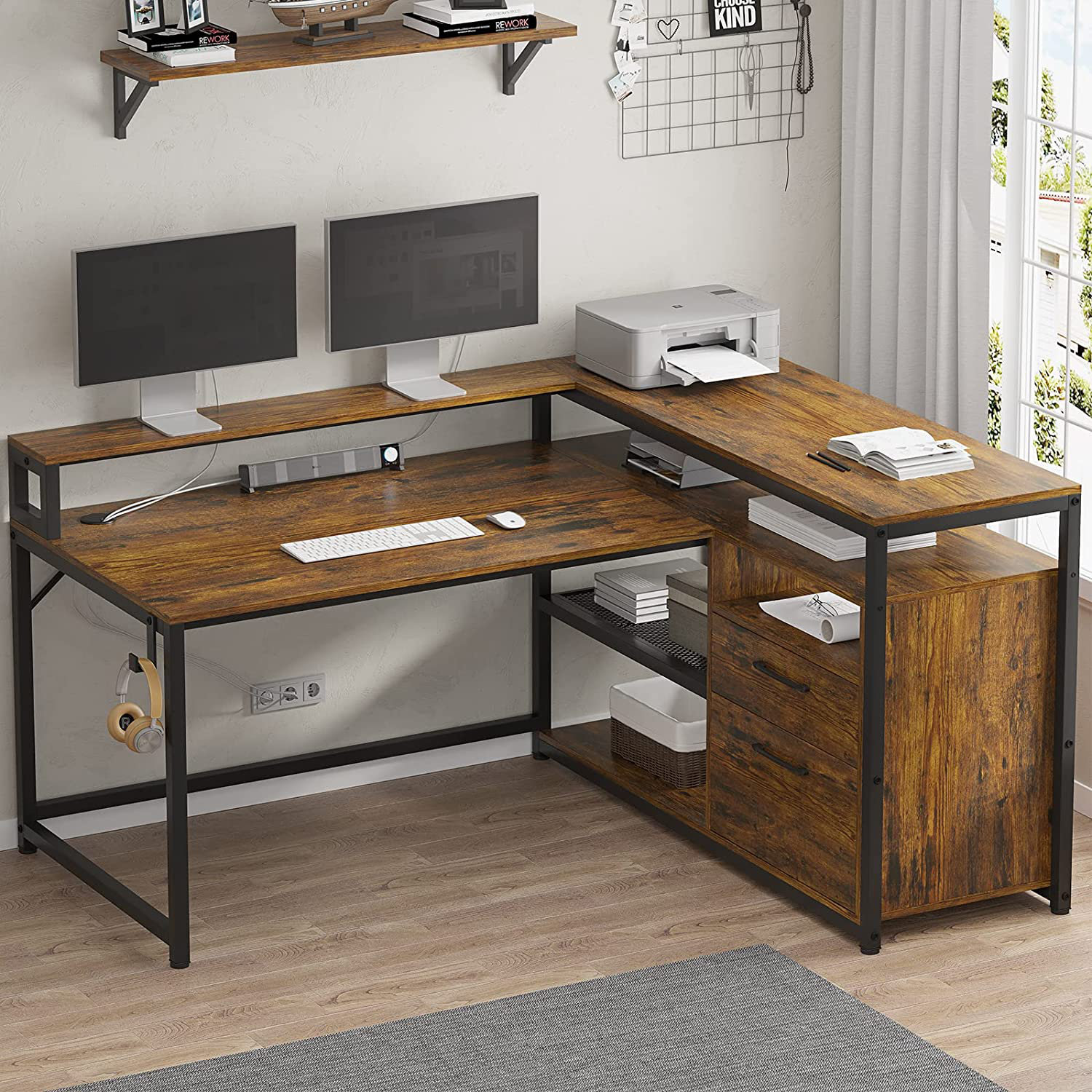 Latitude Run® L-Shaped Desk | Wayfair