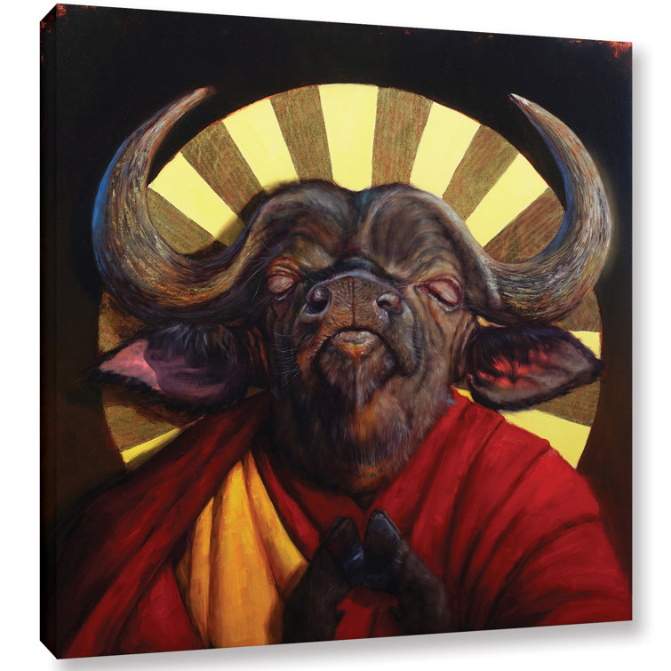 Bungalow Rose Holy Cow II - Wrapped Canvas Graphic Art | Wayfair