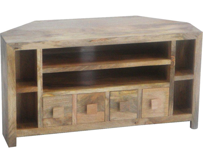 Union Rustic Quinton Solid Wood Corner TV Stand for TVs up to 43 ...