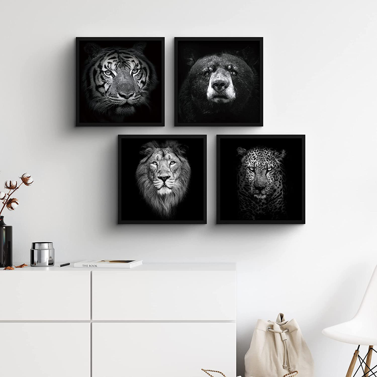 SIGNLEADER Forest And Jungle Animal Portraits Nature Wildlife - 4 Piece ...