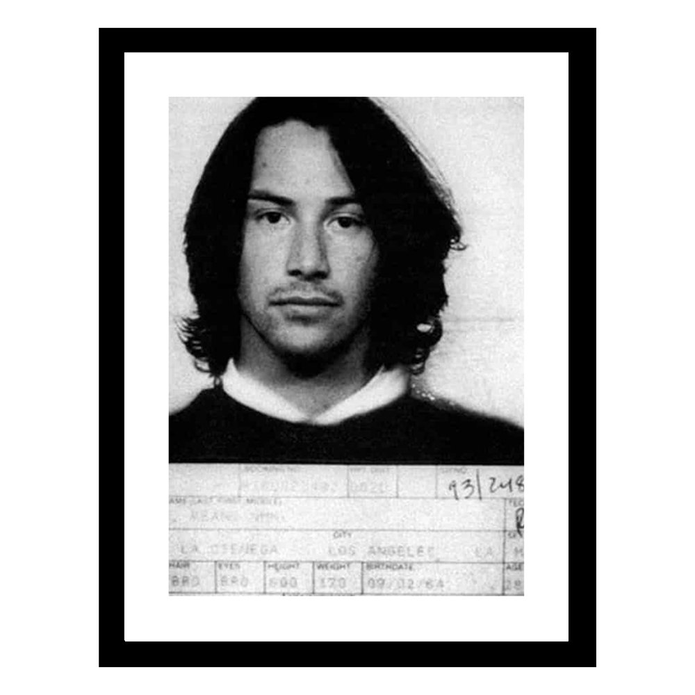 Venice Beach Collections Keanu Reeves 1993 Mugshot - 14X18 Framed Print ...