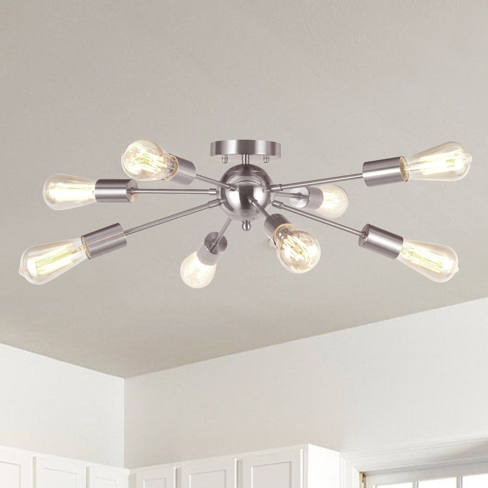 Corrigan Studio® 8- Light Black Sputnik Sphere Ceiling Light | Wayfair