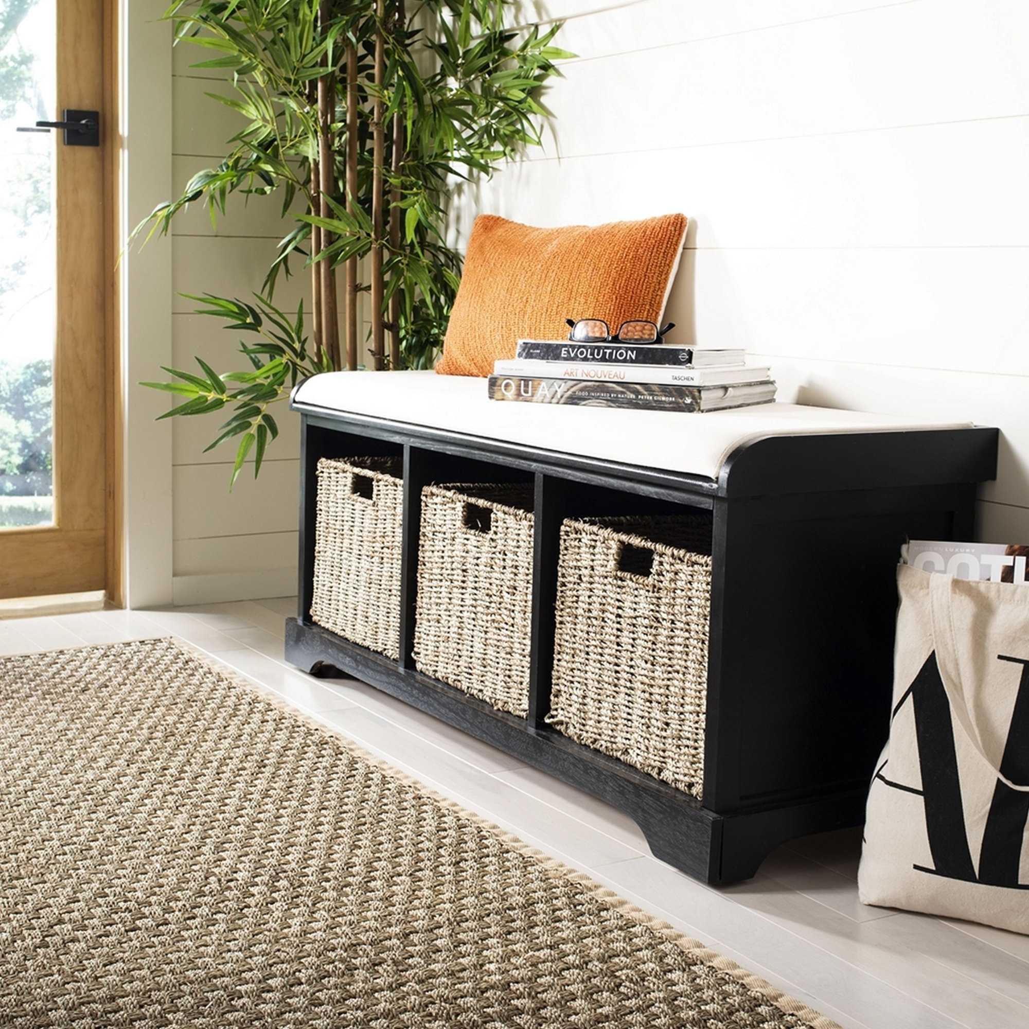 Lark Manor Aniella Wicker Storage Bench | Wayfair