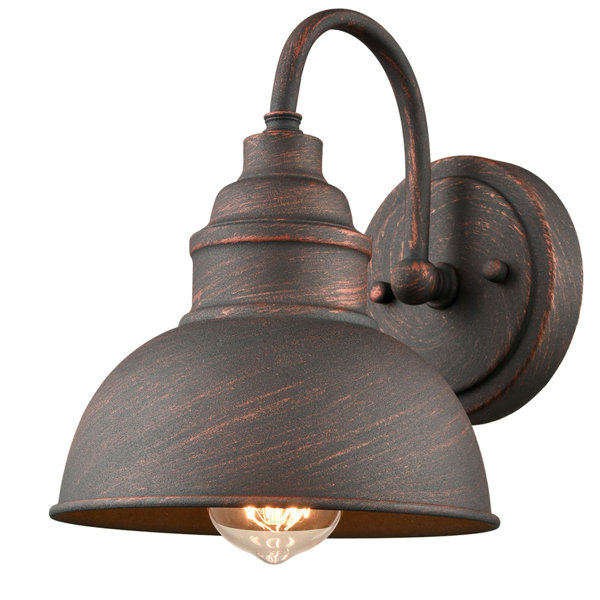 Breakwater Bay Iva 1 - Light Dimmable Antique Copper Barn Light | Wayfair
