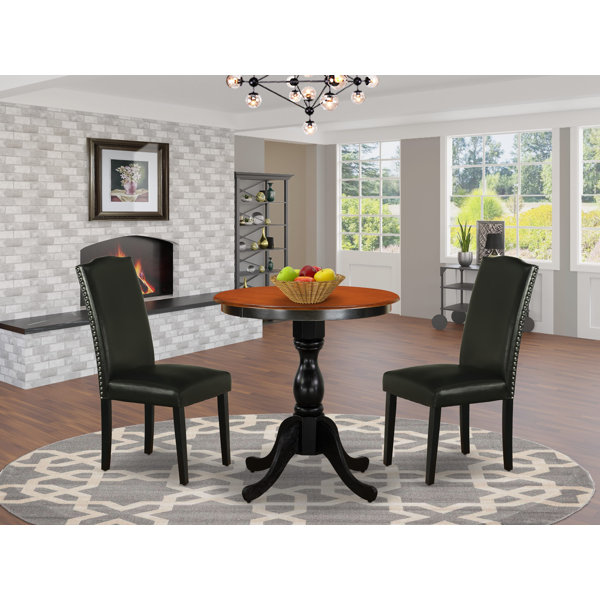 Alcott Hill® Adelo 2 - Person Solid Wood Dining Set | Wayfair