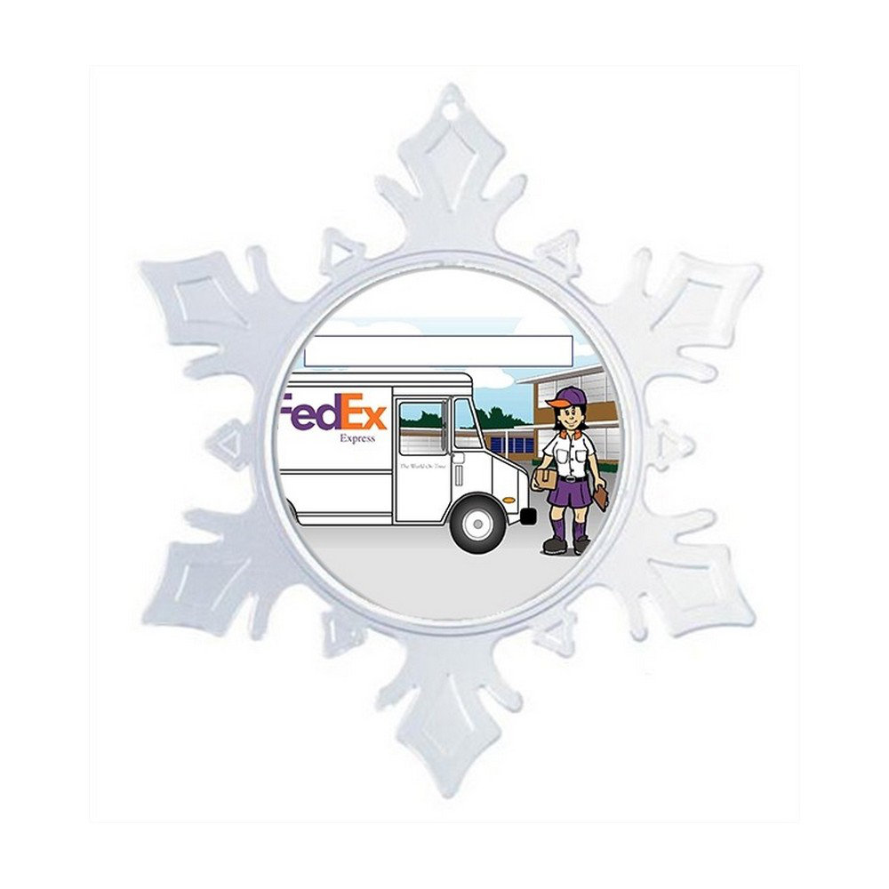 The Holiday Aisle® Personalized NTT Cartoon Snowflake Fedex Driver ...