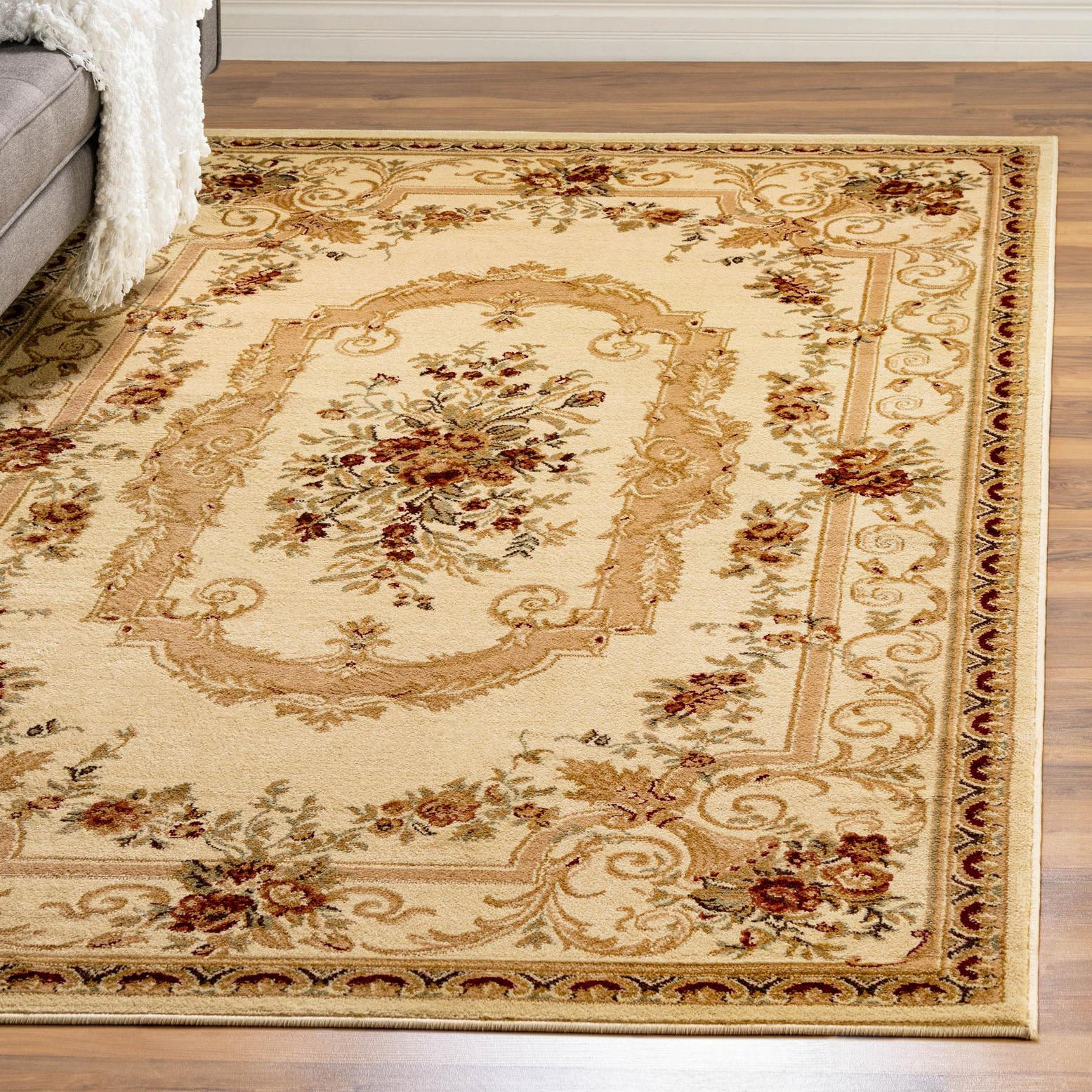 Lark Manor Debora Oriental Cream Area Rug & Reviews | Wayfair