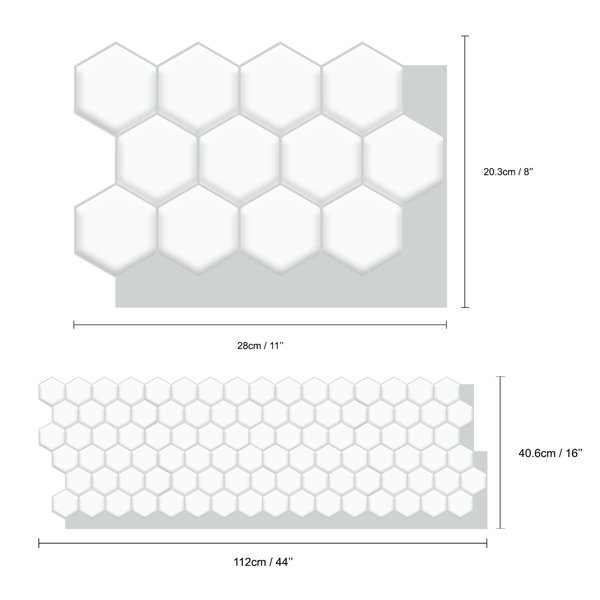 Walplus 22" x 22" Gel Peel & Stick Mosaic Tile & Reviews | Wayfair