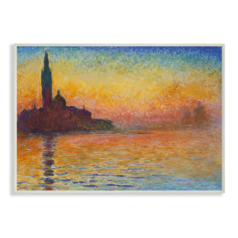 Stupell Industries 'City Silhouette Rainbow Landscape Monet Classic' by ...