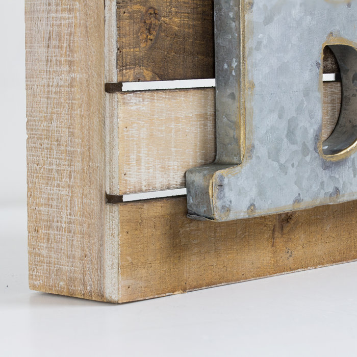 Gracie Oaks Wood Rustic Letter Block 'B' Wall Decor & Reviews | Wayfair