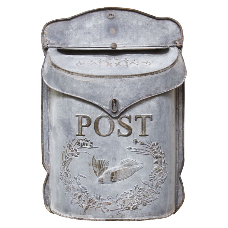 CWI Gifts Galvanized Metal Post Box Wall Mounted Mailbox & Reviews ...