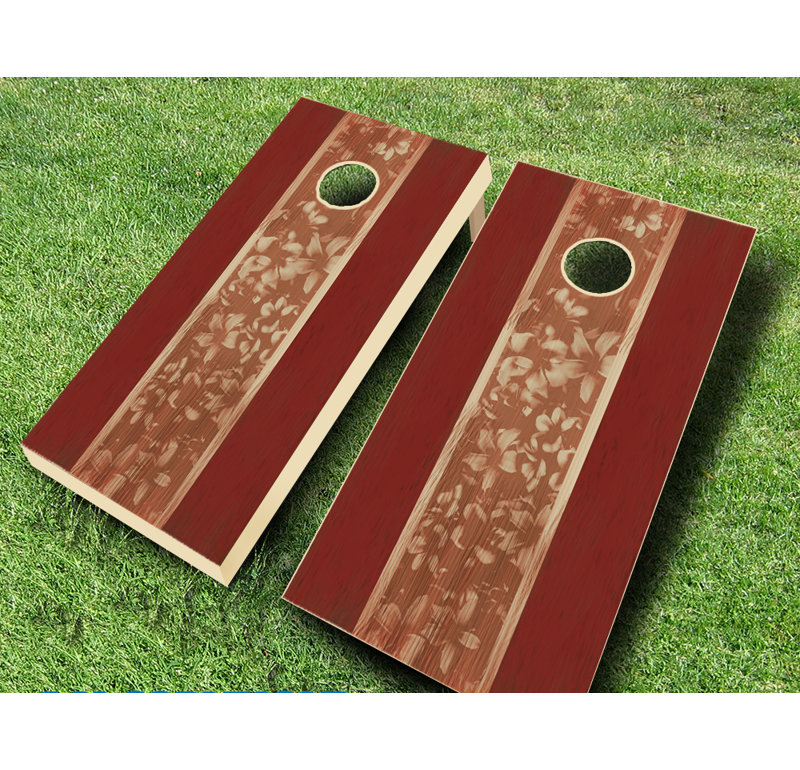 AJJCornhole 2' x 4' Distressed Luau Solid Wood Cornhole Board | Wayfair