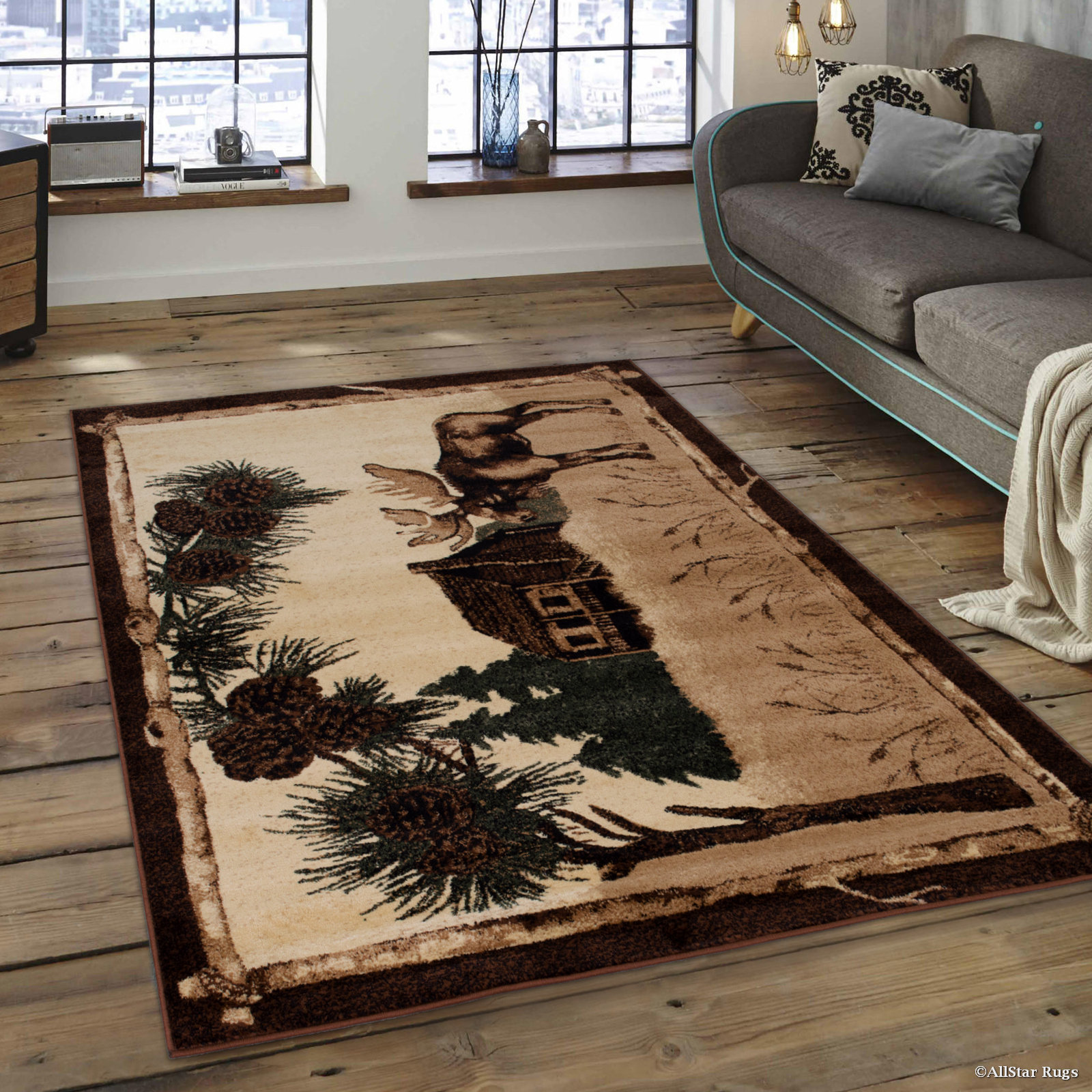 Loon Peak® Lacour Machine Woven / Power Loomed Performance Berber Rug ...